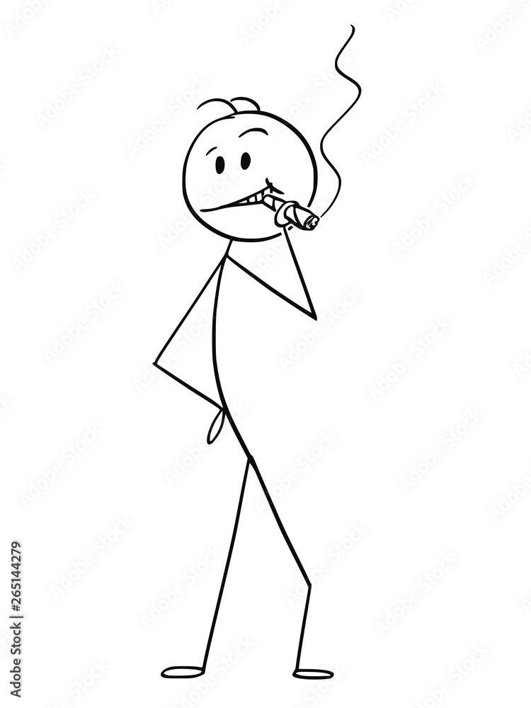Vecteur Stock Cartoon stick figure drawing conceptual illustration of ...