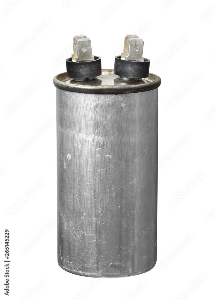 Capacitor run start motor (with clipping path) isolated on white ...