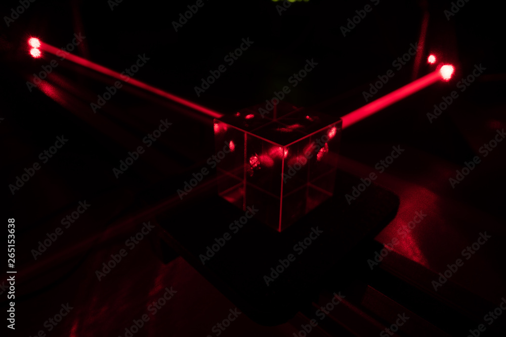 laser beam in optical laboratory Stock Photo | Adobe Stock