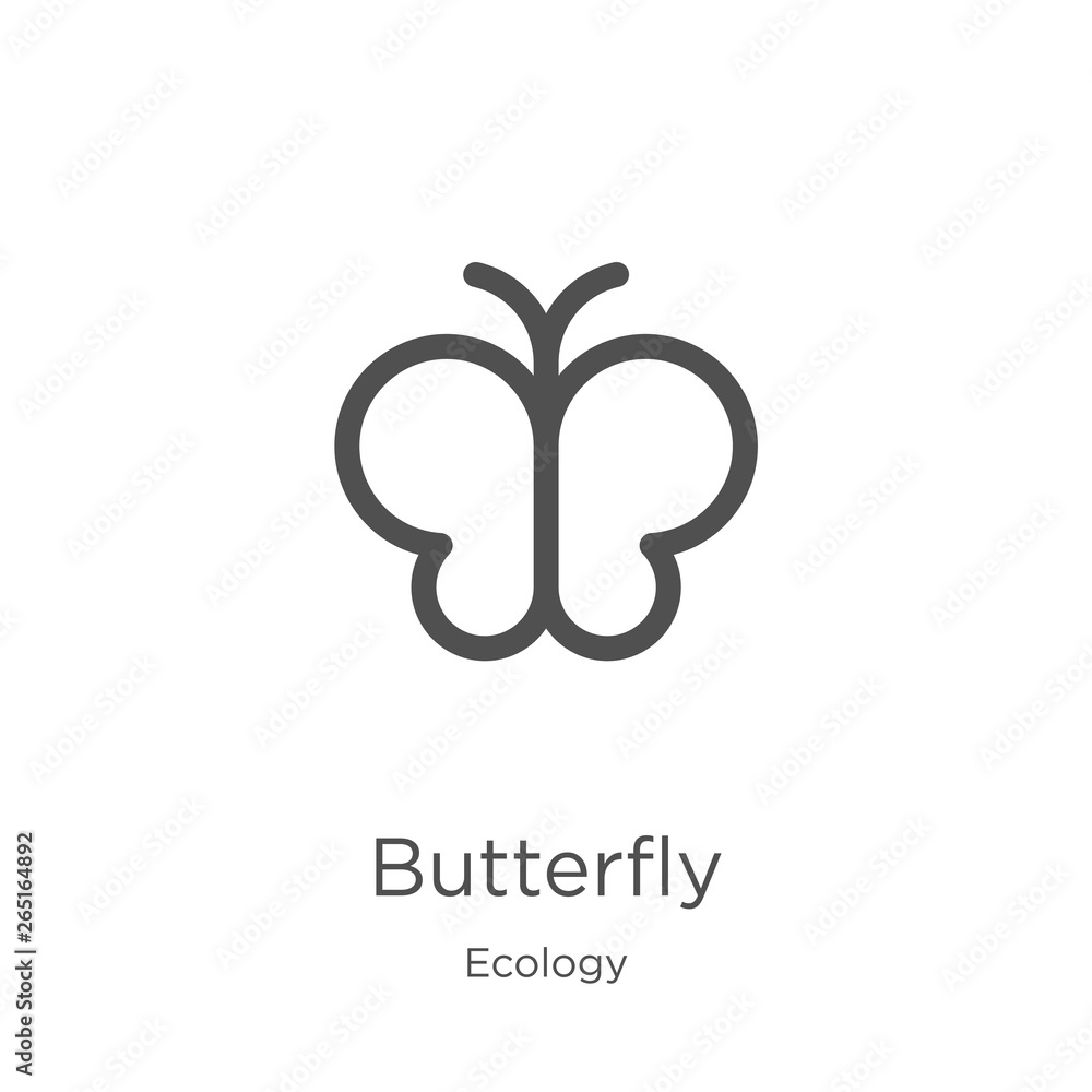butterfly icon vector from ecology collection. Thin line butterfly ...