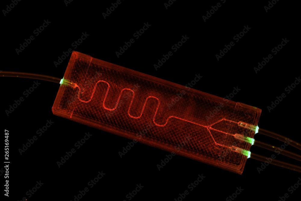 Foto de Organ-on-a-chip (OOC) - microfluidic device chip that simulates ...