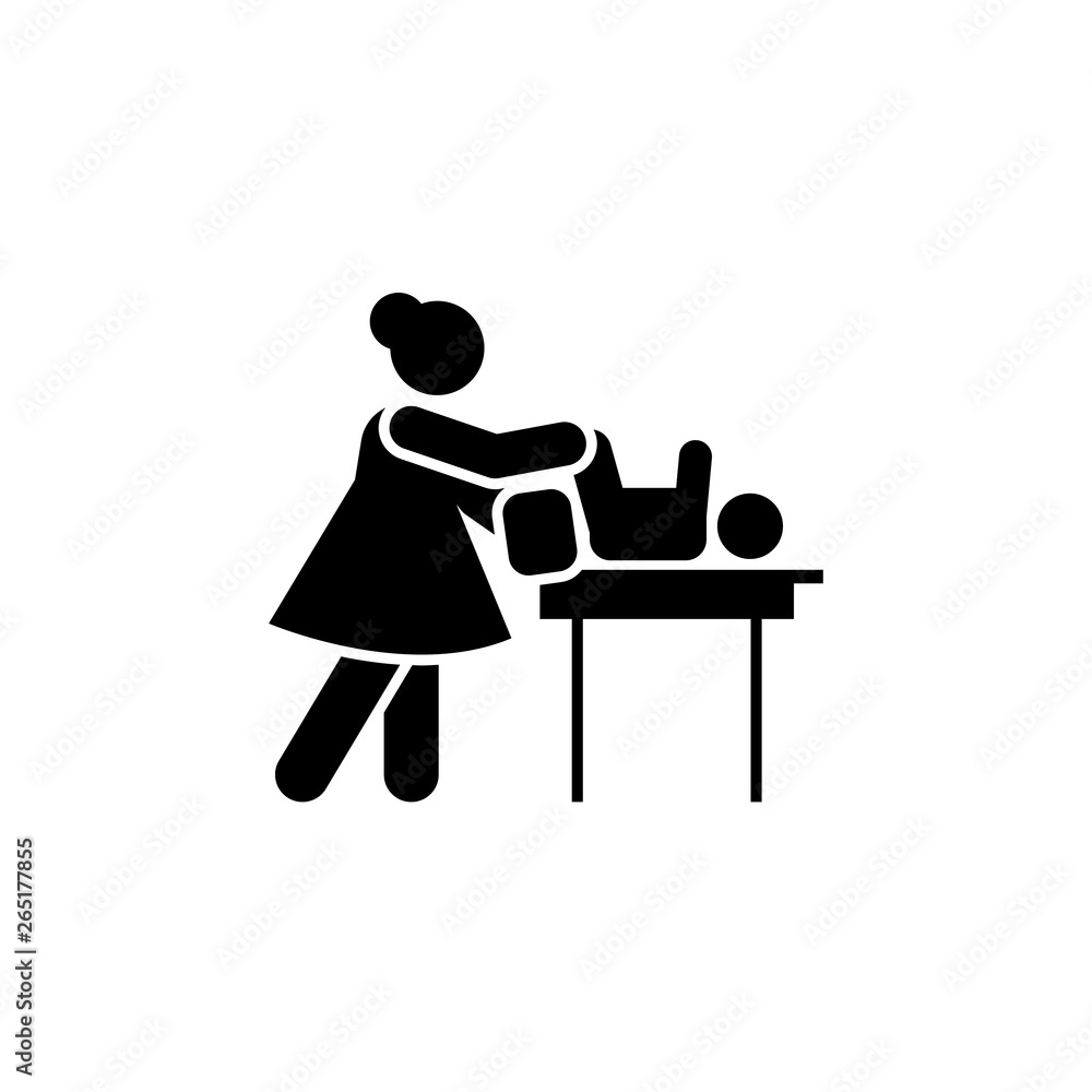 Baby, change, diaper, poop icon. Element of workers icon. Premium ...