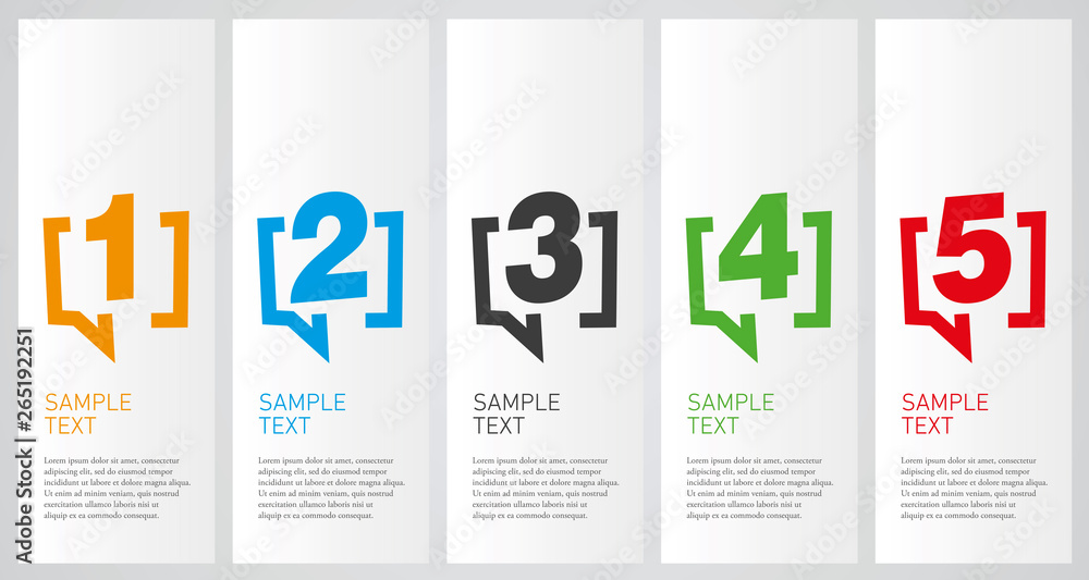 Colorful infographics design vector layout business concept 1 2 3 4 5 ...