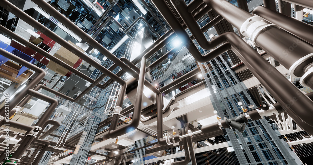 BIM model of internal utilities of the building Stock Illustration ...