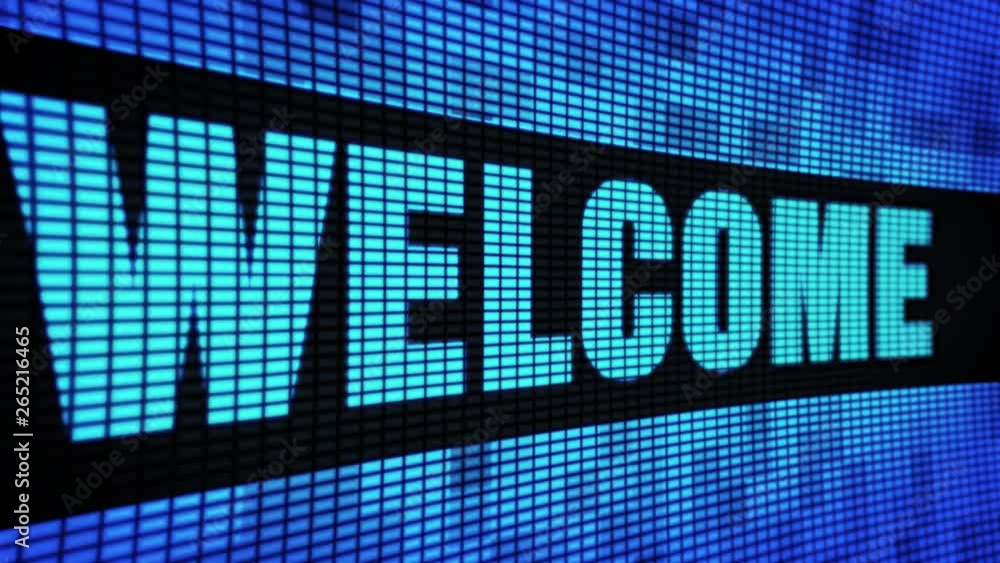 welcome Side Text Scrolling on Light Blue Digital LED Display Board ...