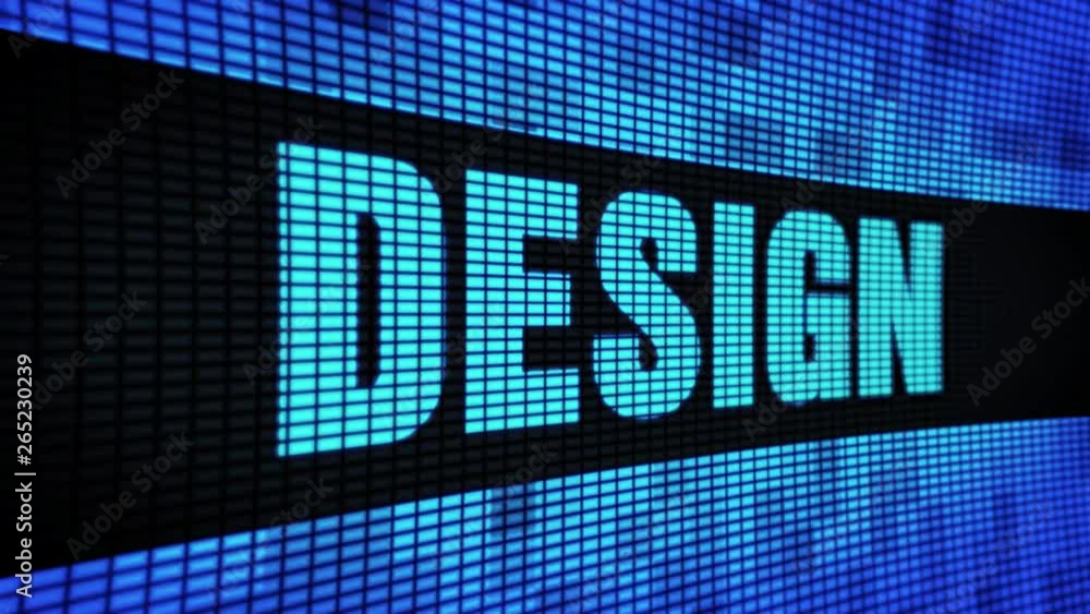 Design Side Text Scrolling on Light Blue Digital LED Display Board ...