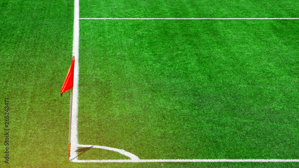 Red And White Football Field Turf