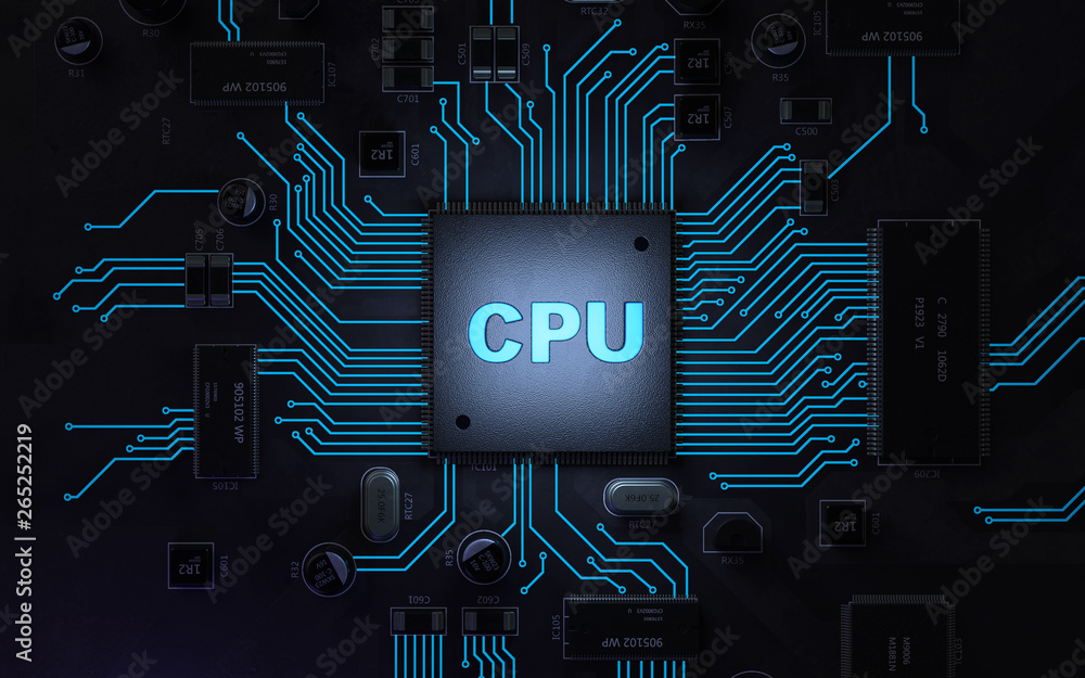 Central Computer Processors CPU concept. 3d rendering,conceptual image ...