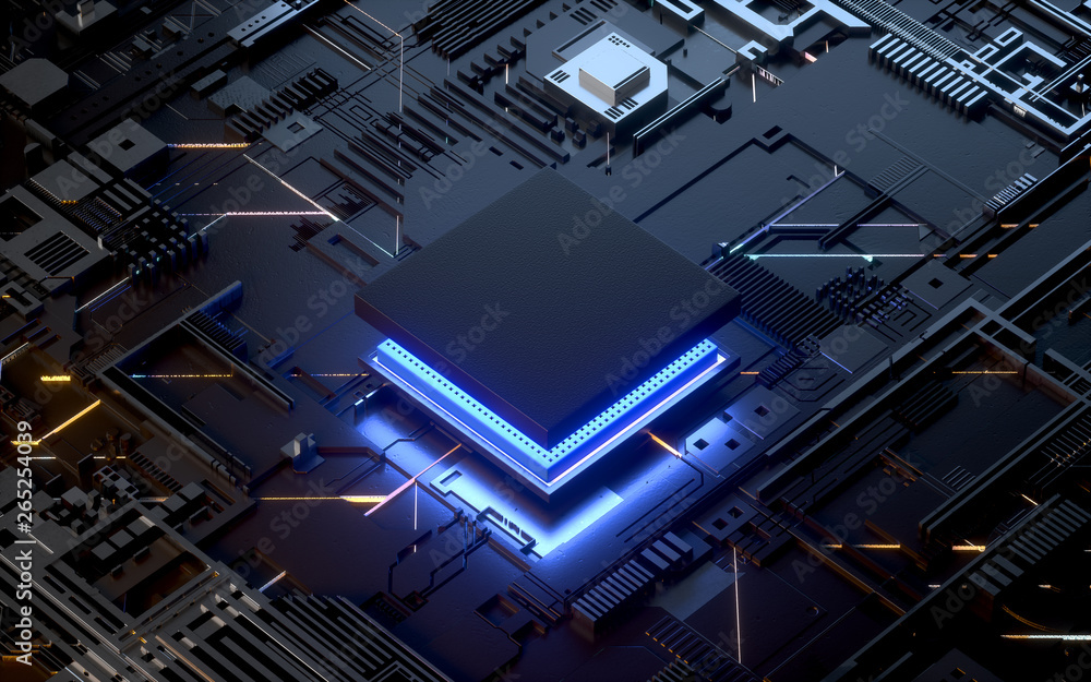 Central Computer Processors CPU concept. 3d rendering,conceptual image ...