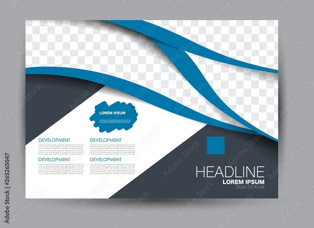 Landscape wide flyer template. Billboard banner abstract background ...