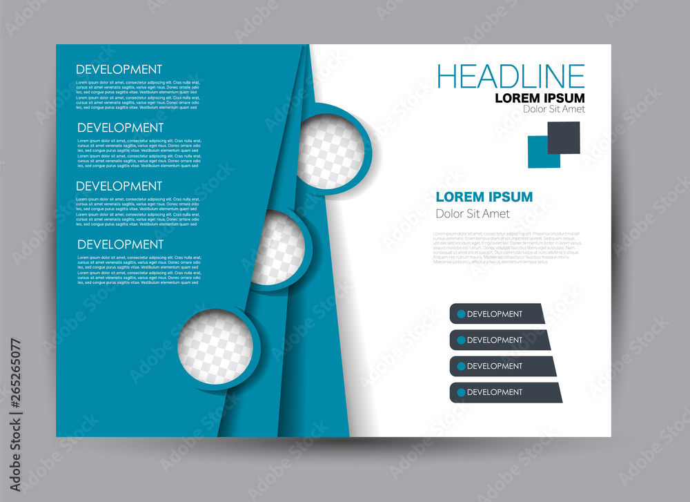 Landscape wide flyer template. Billboard banner abstract background ...