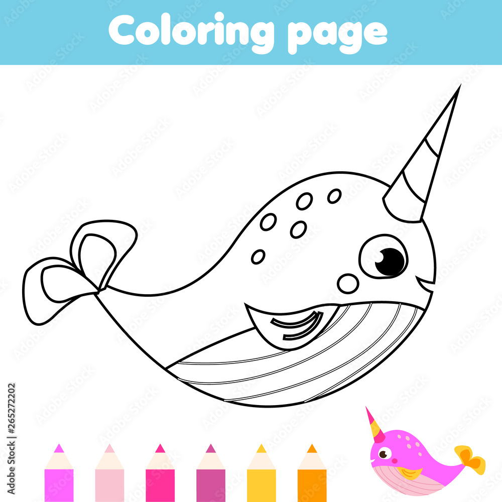 Coloring page. Color picture for toddlers and kids. Educational ...