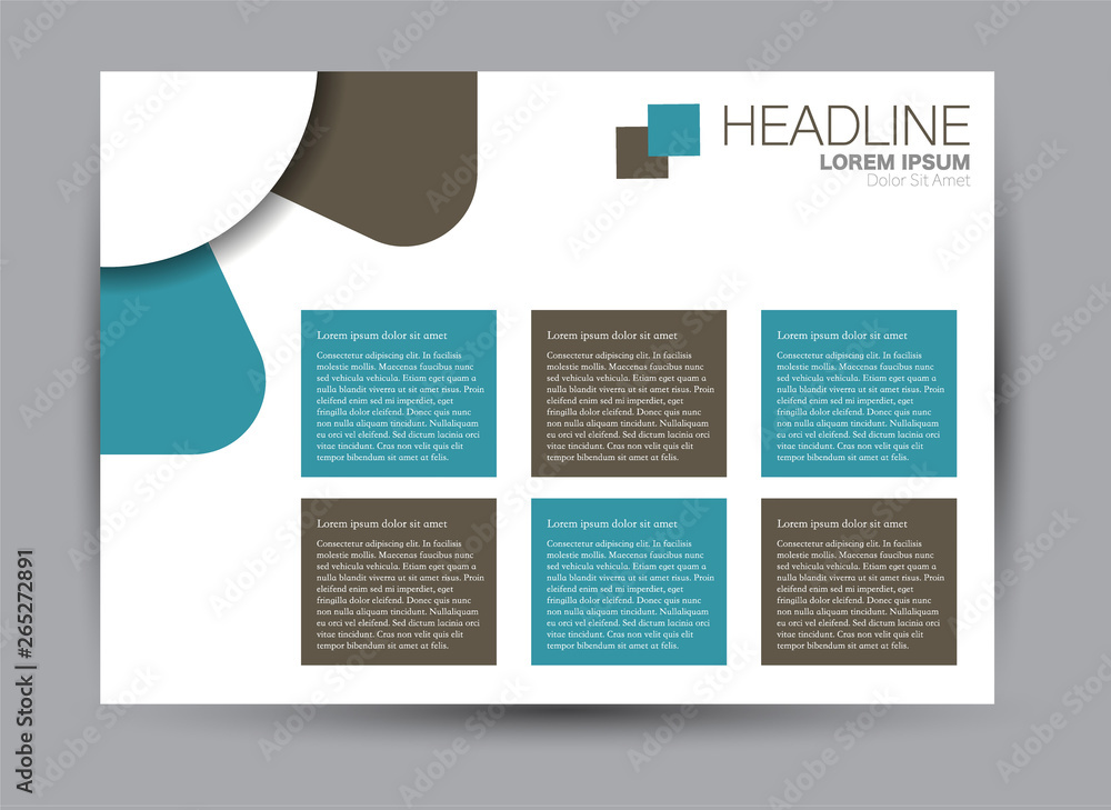 Landscape wide flyer template. Billboard banner abstract background ...
