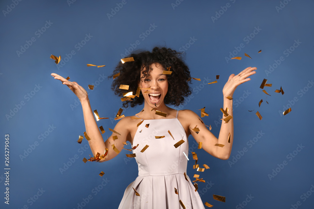 Woman Throwing Confetti