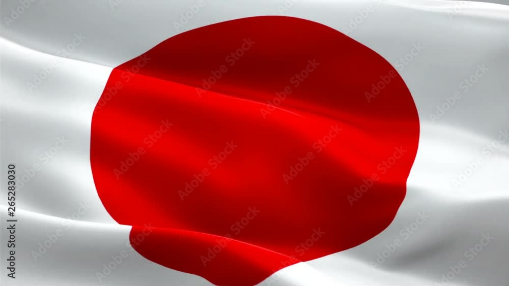 Japan waving flag. National 3d Japanese flag waving. Sign of Japan ...