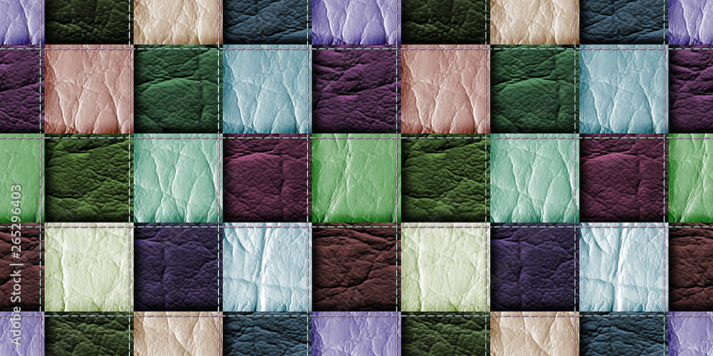 seamless leather patchwork background Stock Illustration | Adobe Stock
