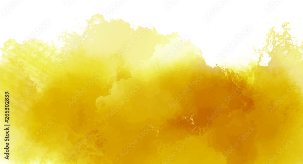 Abstract yellow watercolor background for your design, watercolor ...