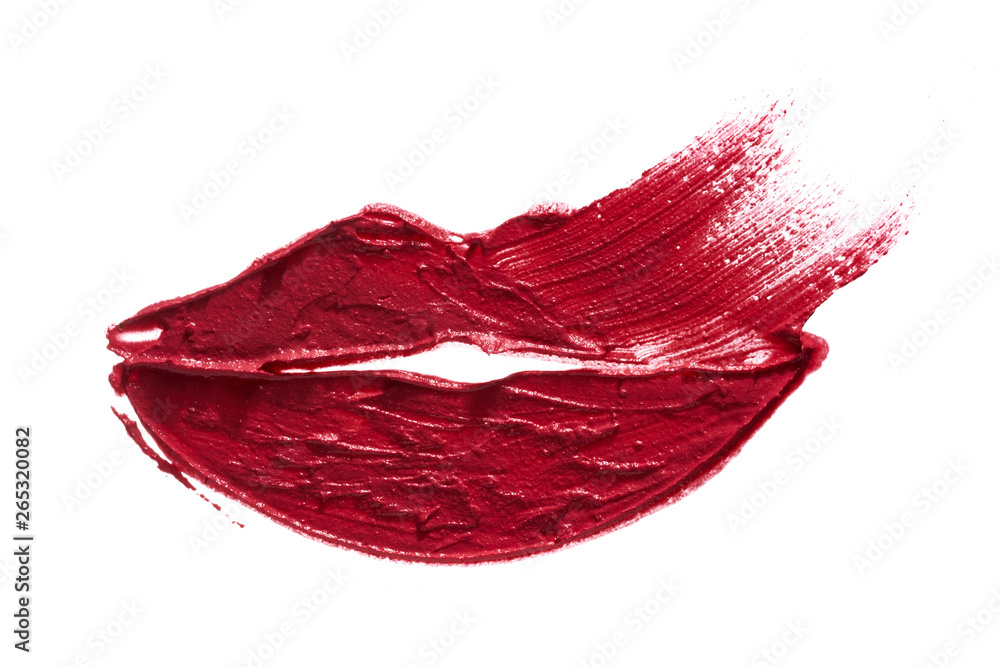 Red creamy lipstick texture Stock Photo | Adobe Stock