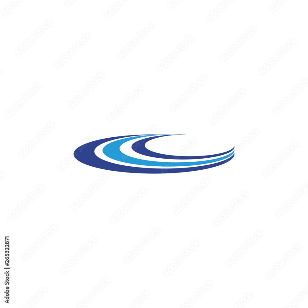 Wave icon logo design vector template Stock Vector | Adobe Stock