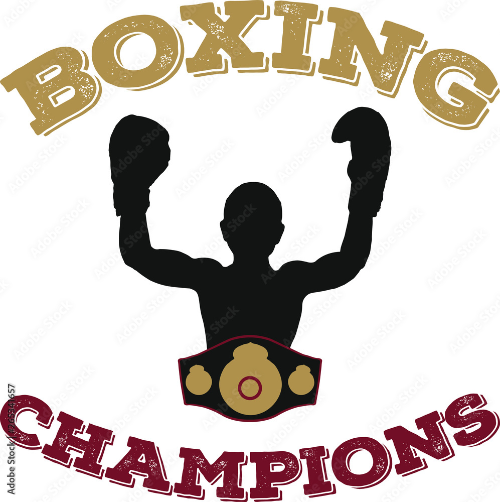 Boxing Champion Silhouette