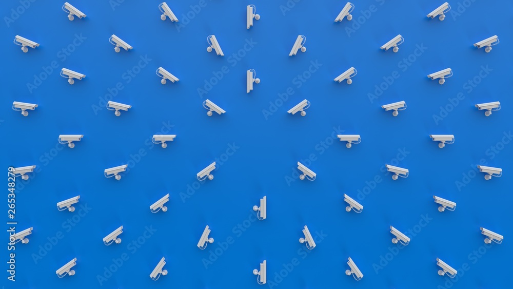 Security camera cctv pattern, abstract blue cyber security surveillance ...