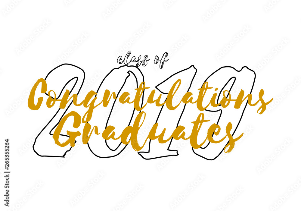 Graduation label. Vector text for graduation design, congratulation ...