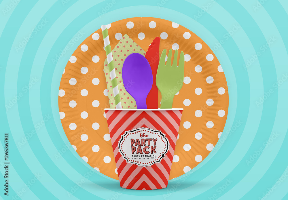 Party Plates And Utensils Mockup Stock Template Adobe Stock party-plates-and-utensils-mockup-stock-template-adobe-stock