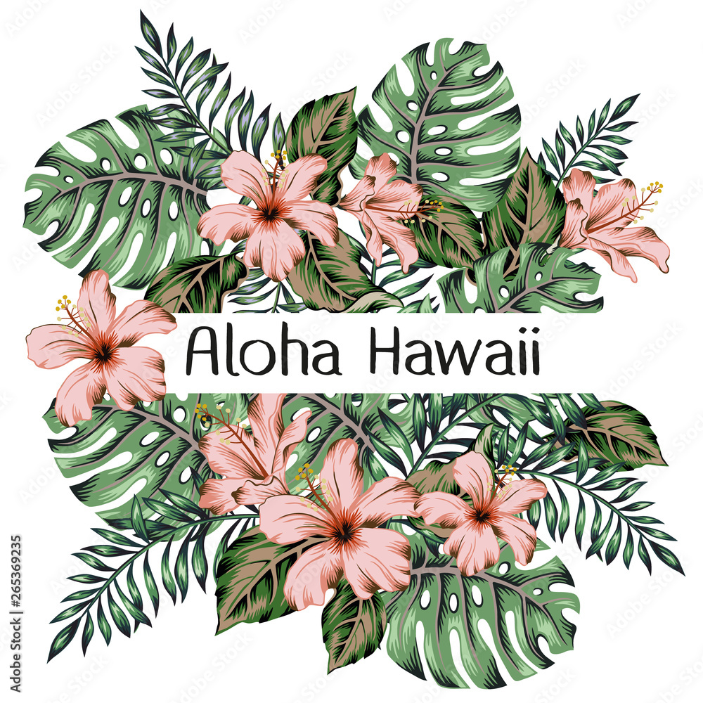 Hawaiian Flower Design Background