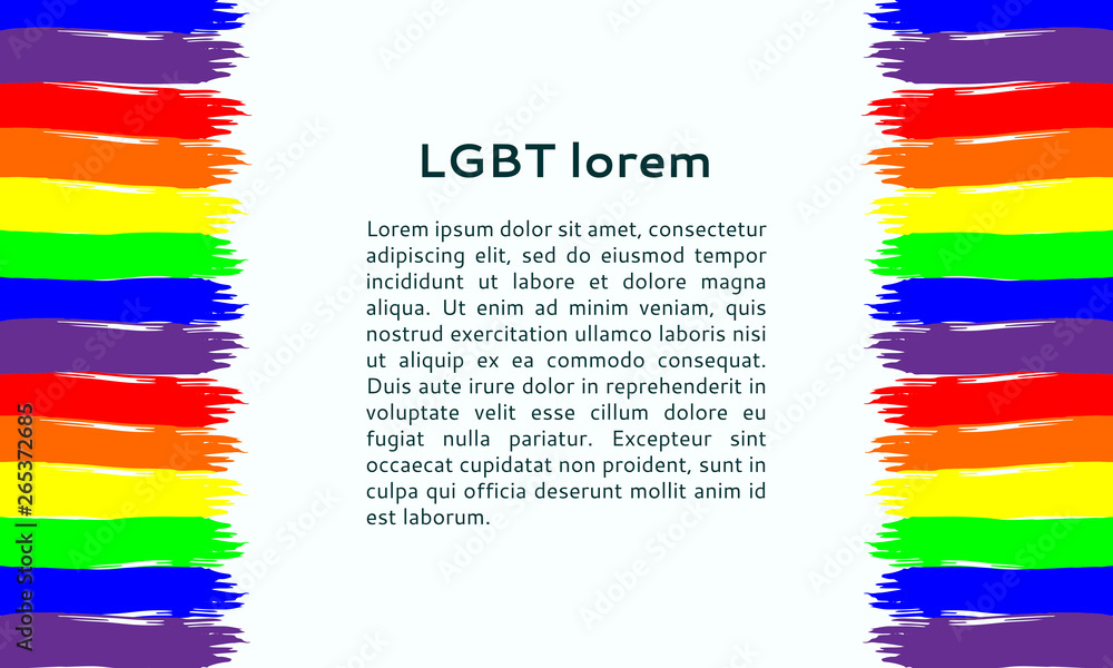 Gay pride flag vector illustration with sample text. Design template ...