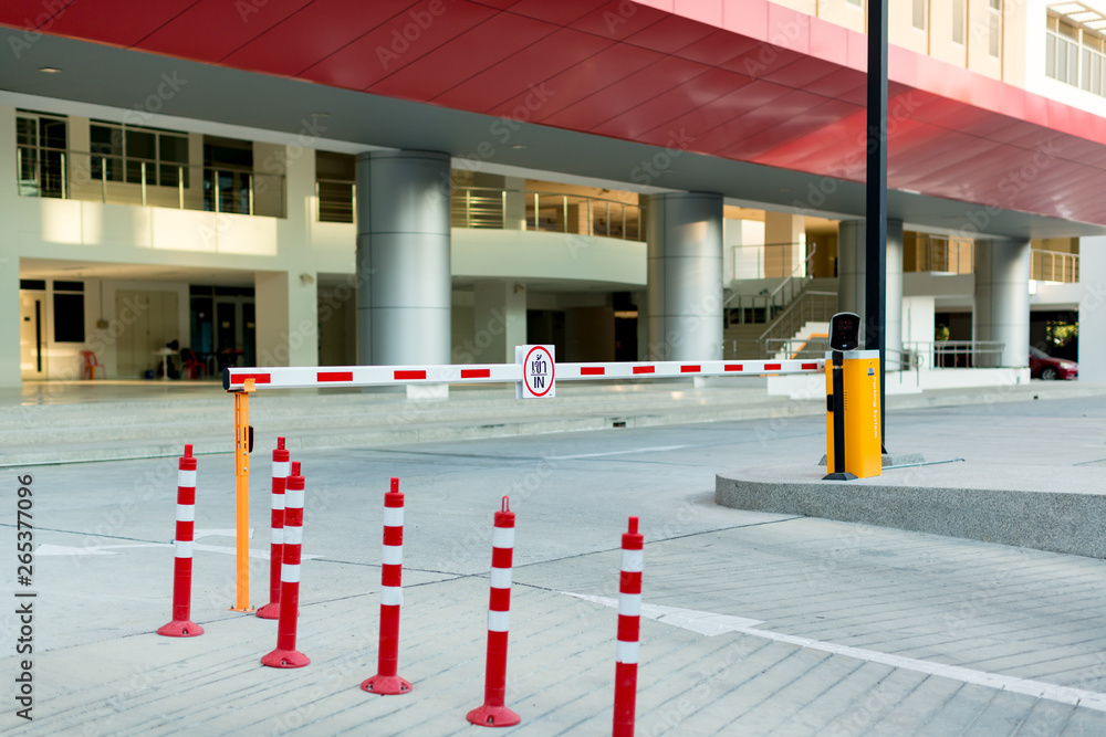 car park automatic entry system. Security system for building access ...