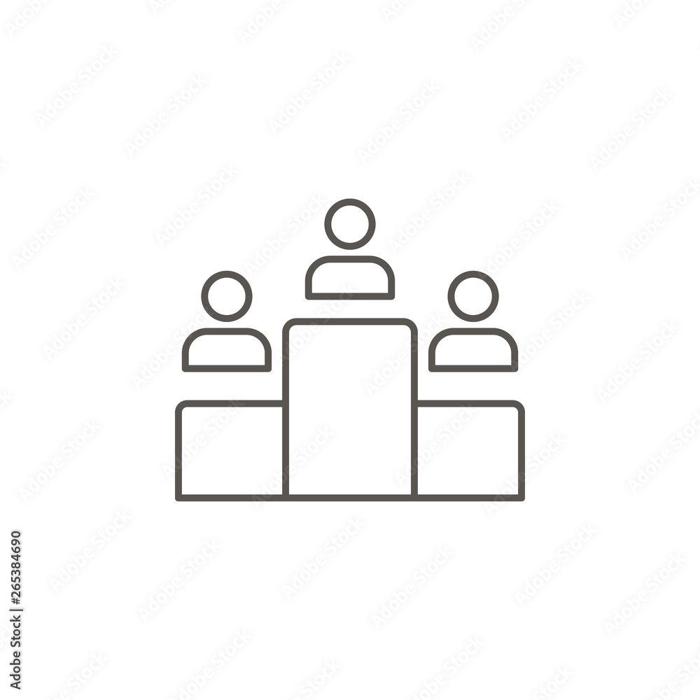 Podium, rank, first, rating, human vector icon. Element of simple icon ...