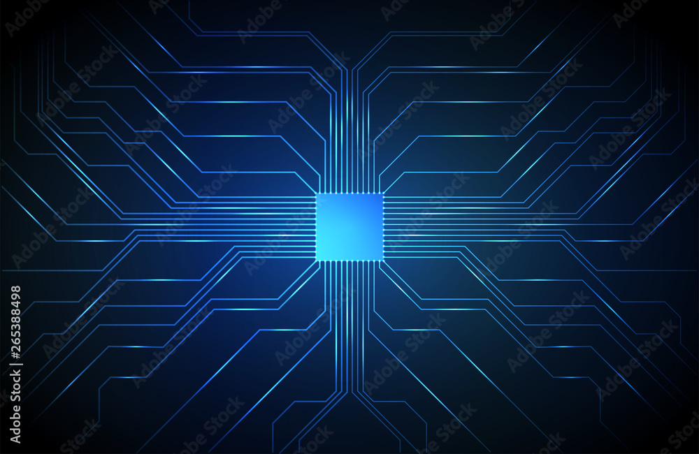 Circuit board background, technology CPU, microprocessor Interface ...