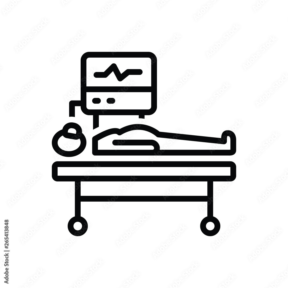 Black line icon for life support Stock Vector | Adobe Stock