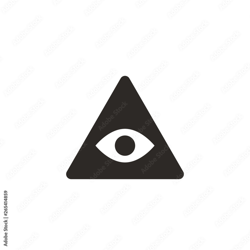 Vektorová grafika „Eye, pyramid vector icon. Simple element ...