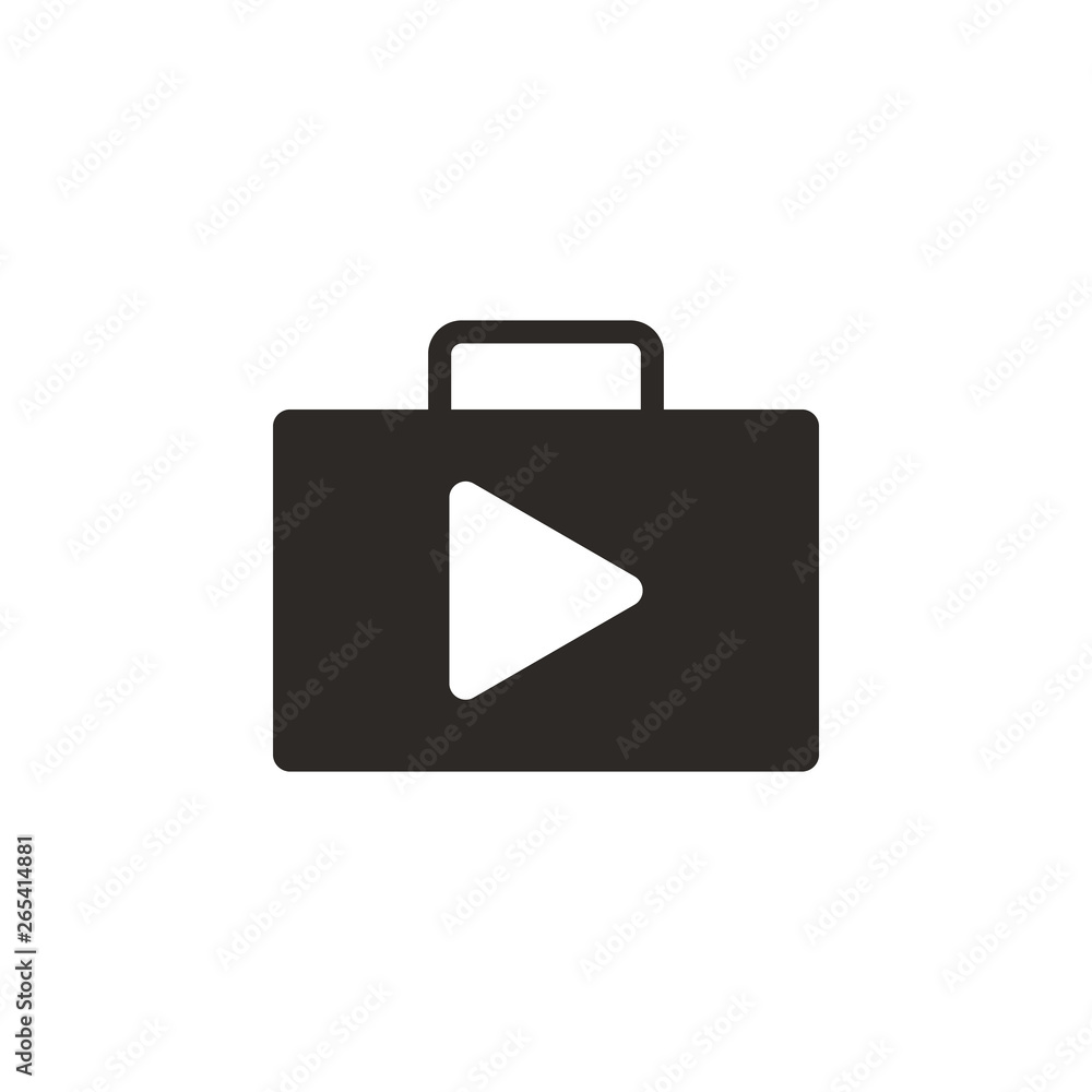 Bag, play, store vector icon. Simple element illustration from UI ...