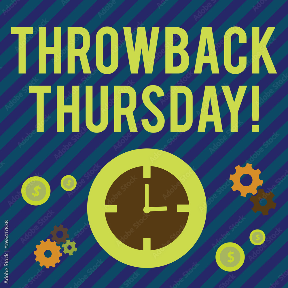 Text sign showing Throwback Thursday. Business photo showcasing wistful ...