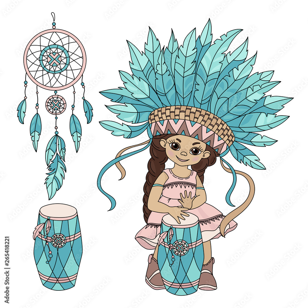 Native American Princess Drawing