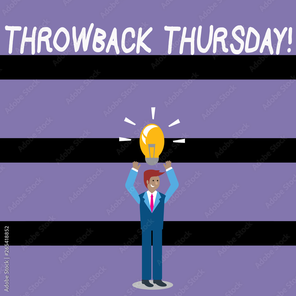 Writing note showing Throwback Thursday. Business concept for wistful ...