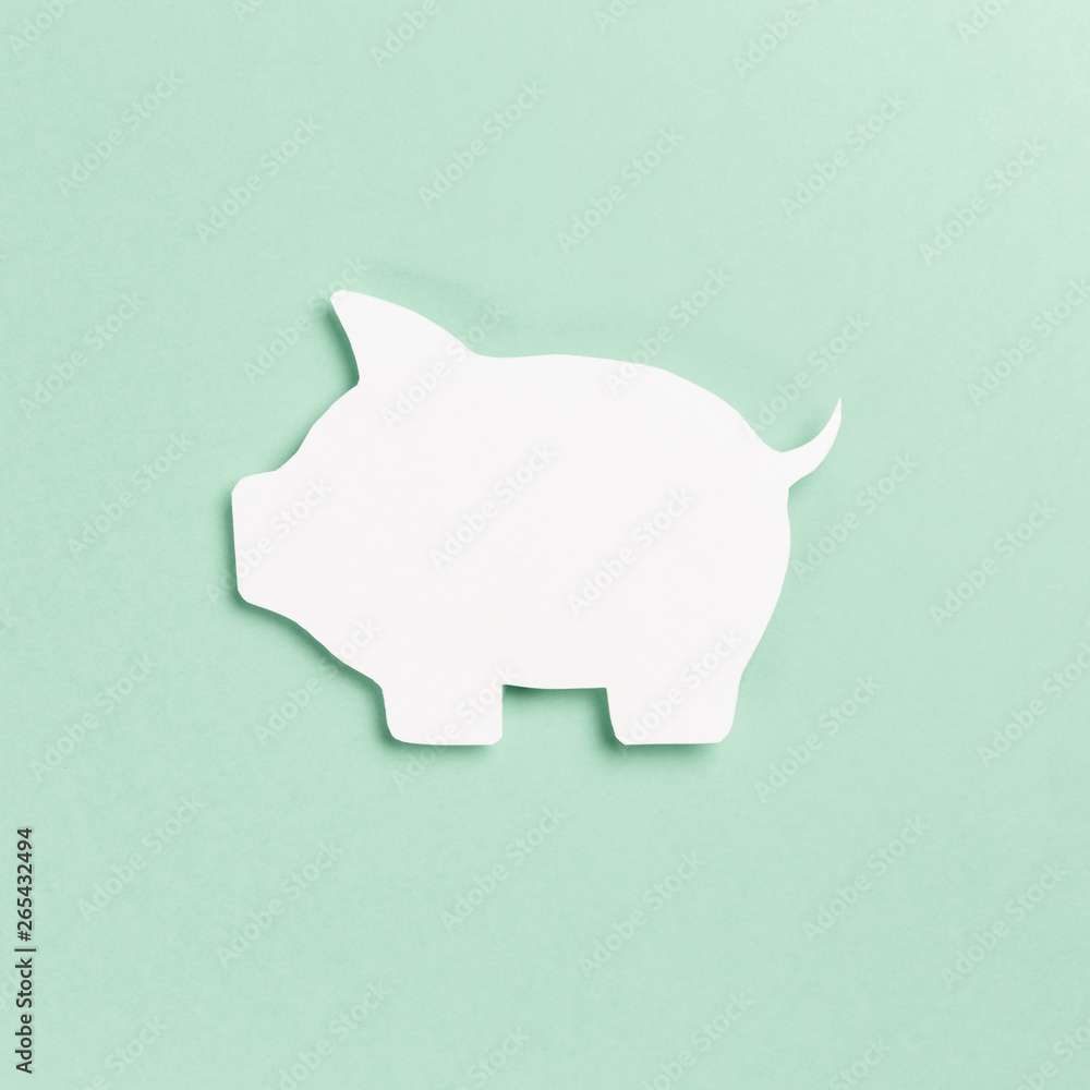 Pig symbol on Mint background. Chinese Zodiac Sign Year of Pig ...