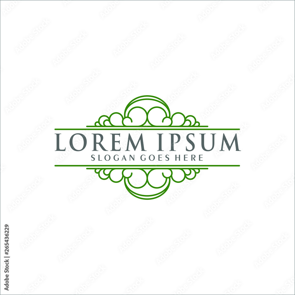 Filigree logo design Stock Vector | Adobe Stock