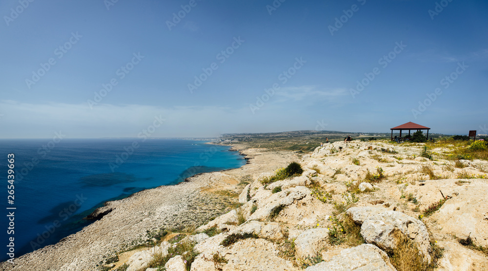 Beautiful panorama photos of Cyprus with mountains and sea Stock Photo ...
