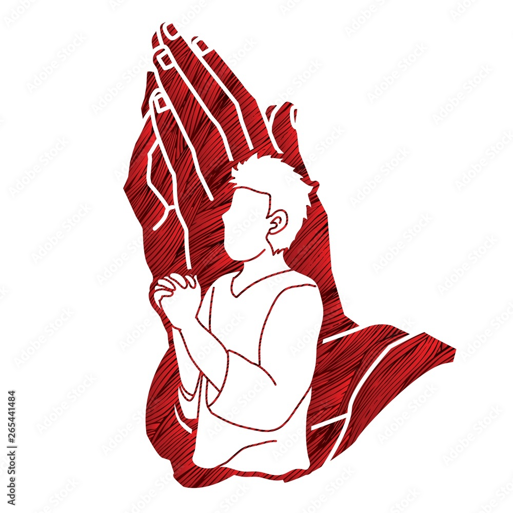 Prayer, Christian praying ,Praise God, Worship cartoon graphic vector ...
