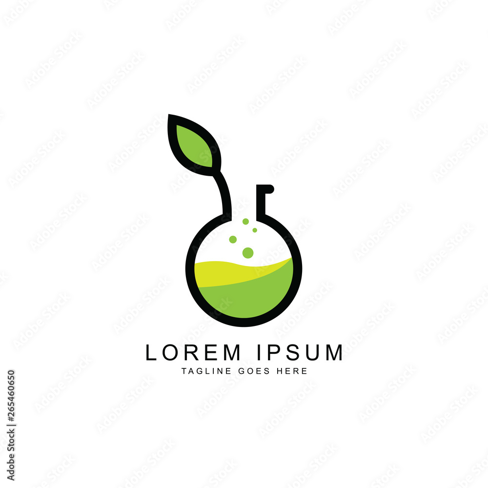 Green Labs Logo - Vector logo template Stock Vector | Adobe Stock