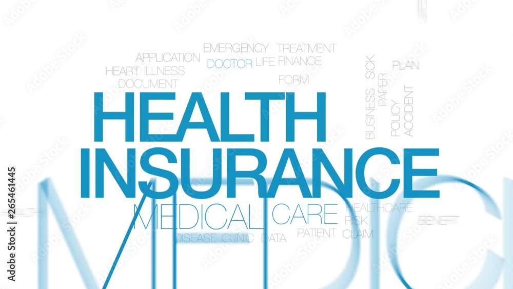 Health insurance animated word cloud. Kinetic typography. Stock Video ...