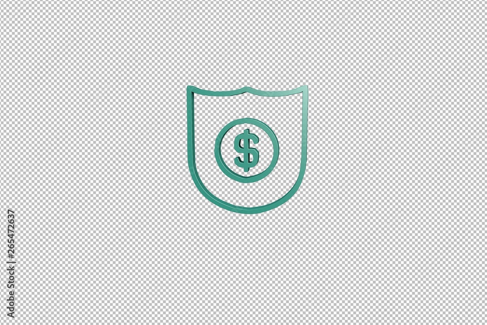 3D illustration of Payment Schedule, green color with transparent ...