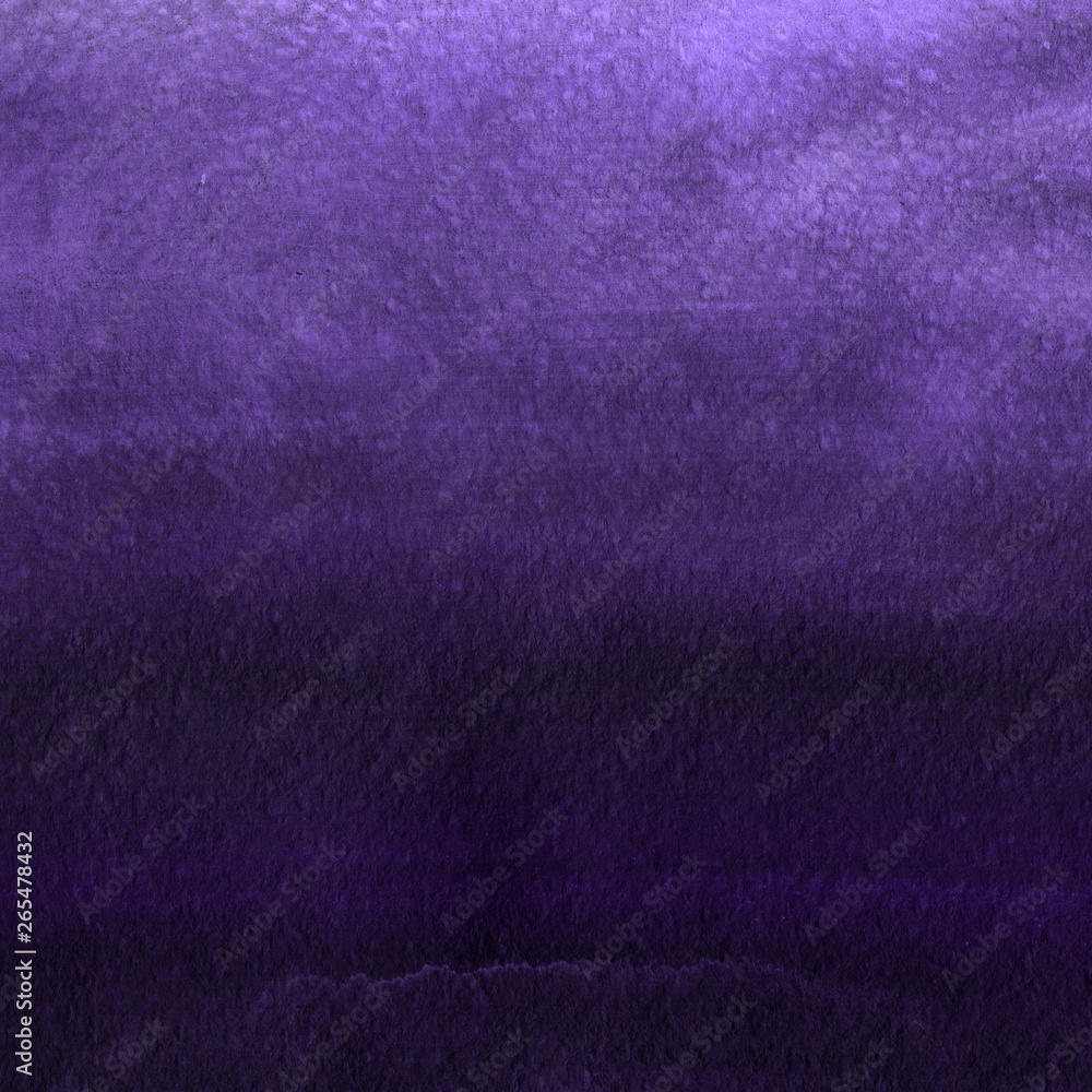 Violet ink and watercolor textures on white paper background. Paint ...