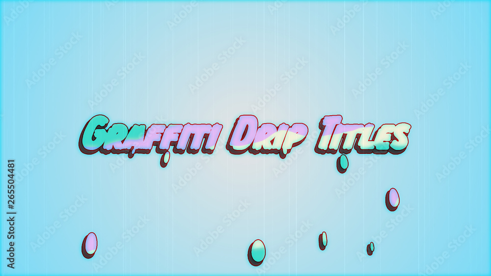 Graffiti Drip Titles Stock Template | Adobe Stock