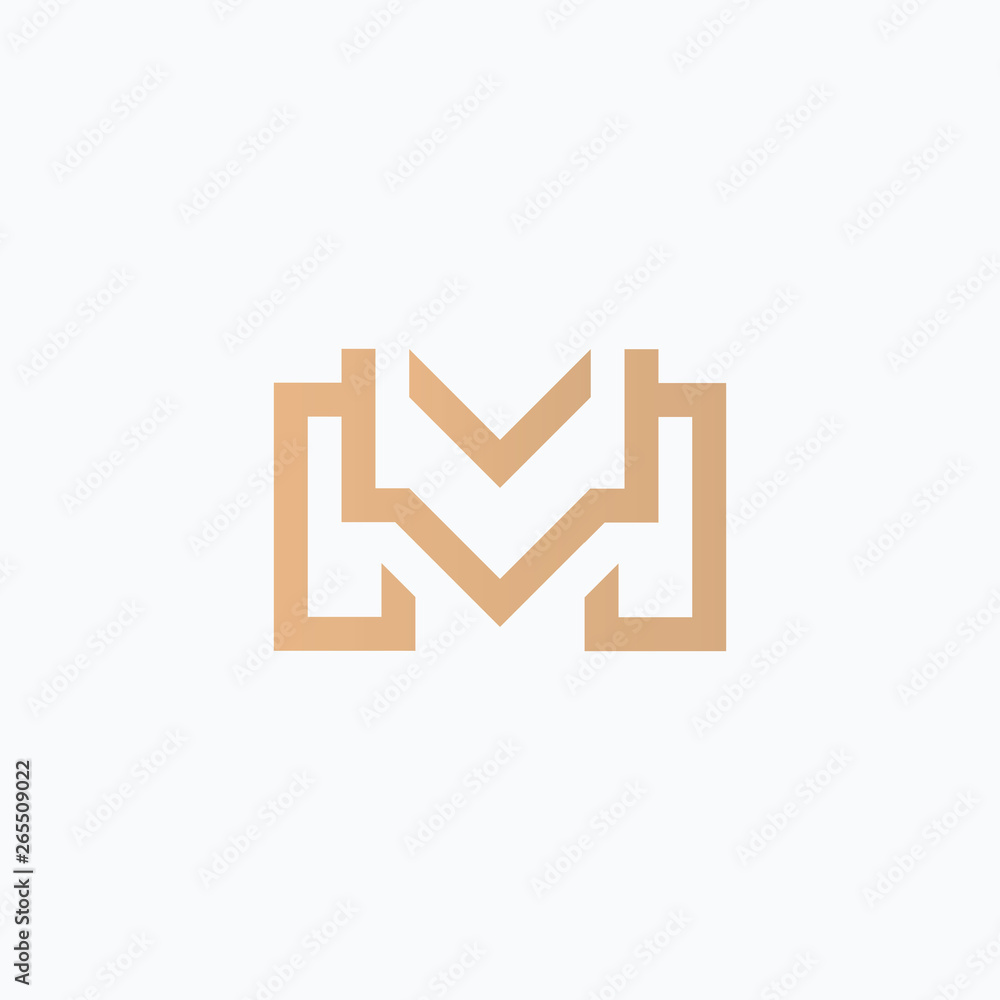 Modern M Logo - Vector logo template Stock Vector | Adobe Stock