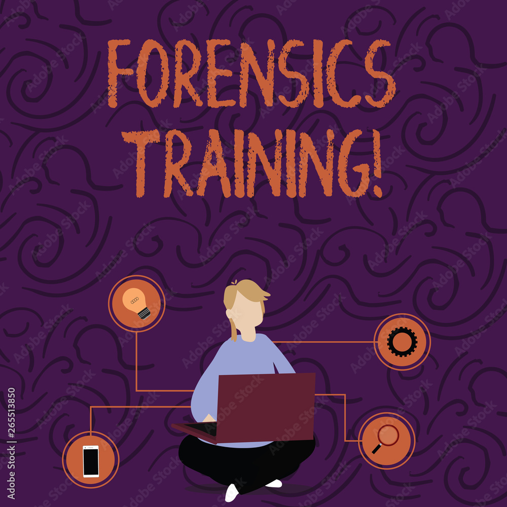 Handwriting text Forensics Training. Conceptual photo scientific ...