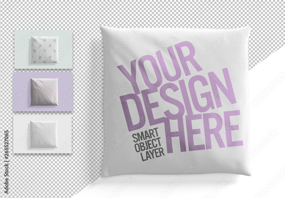 Square Cushion Design Mockup Stock Template | Adobe Stock